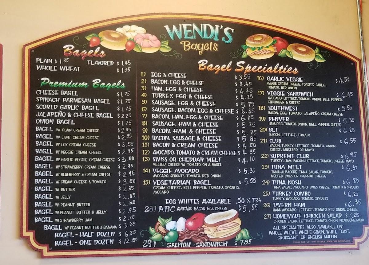 Carta del pub y bar Wendi's Donuts, Rancho Santa Margarita, Oso Pkwy