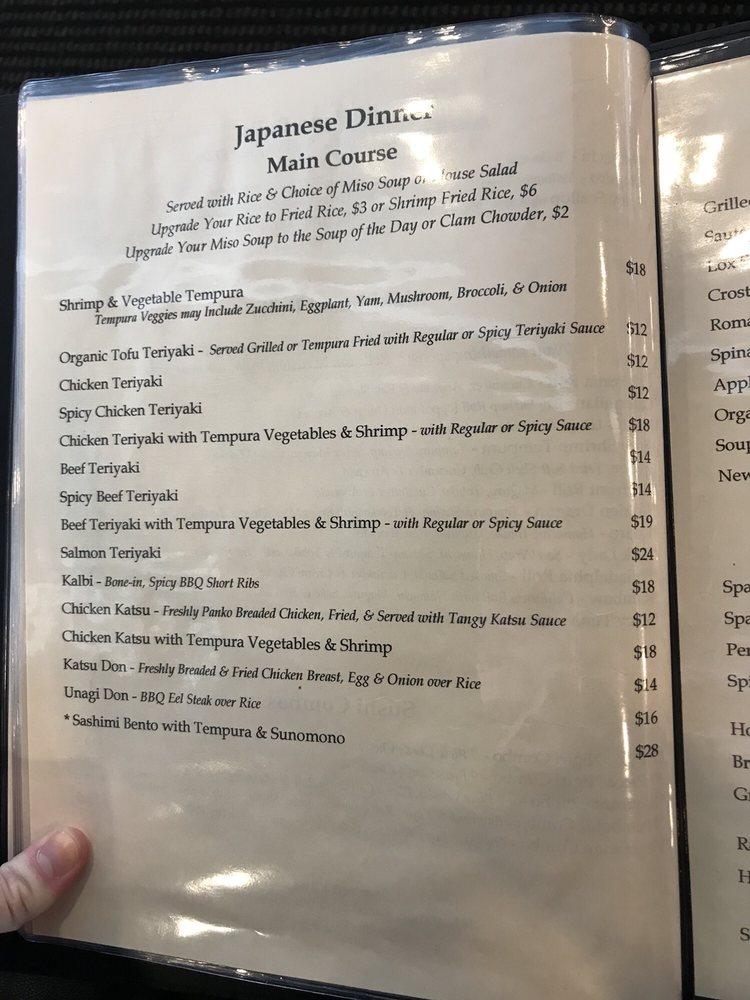 Menu at Bayfront Restaurant, Eureka