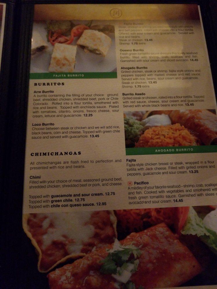Menu at El Mariachi restaurant, Wareham