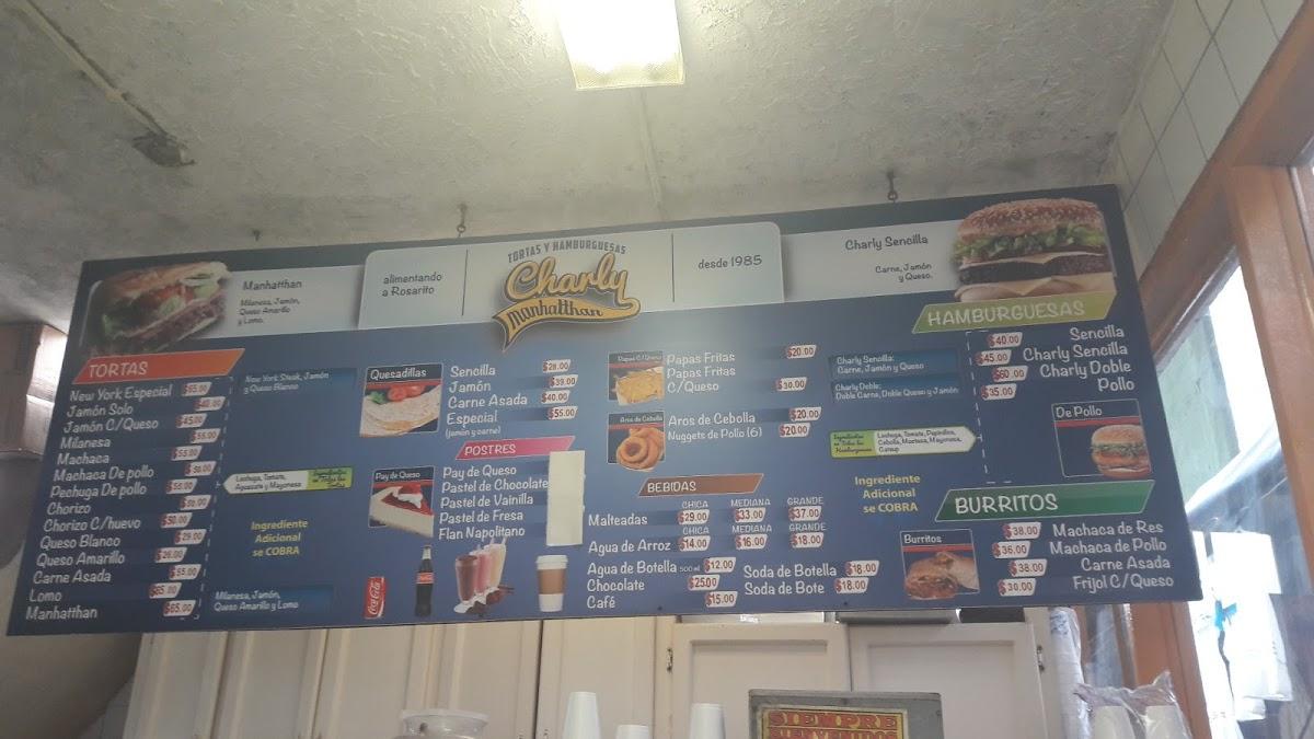 Carta del restaurante TORTAS CHARLY OFICIAL, Rosarito