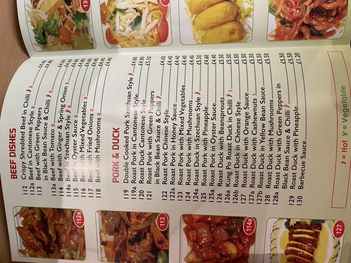 Menu at Golden Palace restaurant, Ipswich