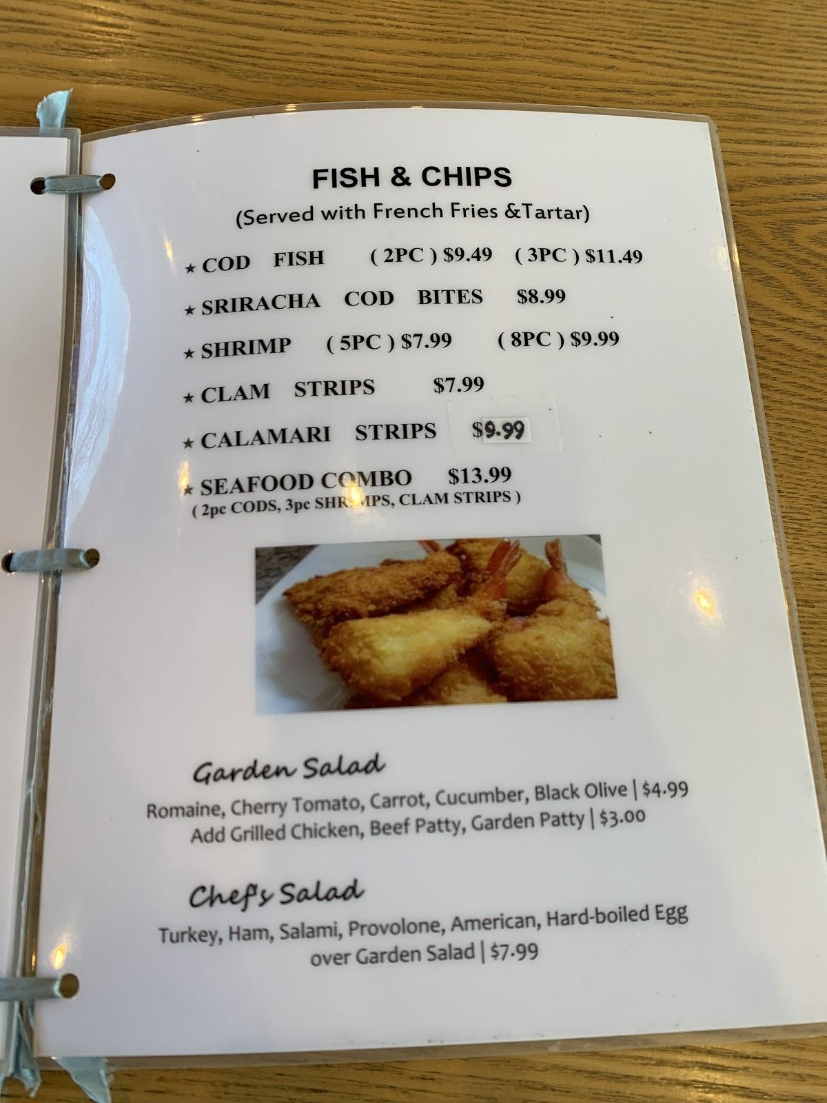 Menu at Shake N' Go fast food, Woodinville