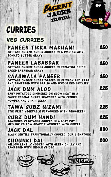 Menu at Agent Jack's (Amanora), Pune, Centre Mall