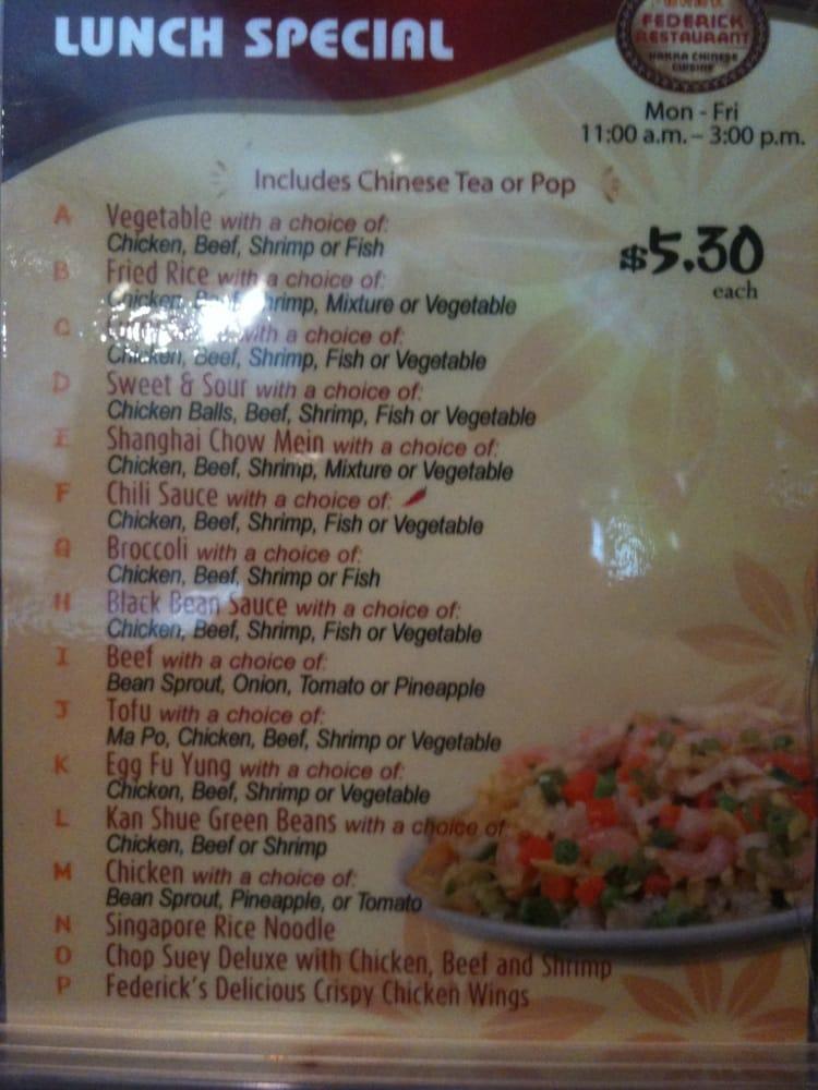 Menu at Federick Restaurant, Markham, 160 New Delhi Dr