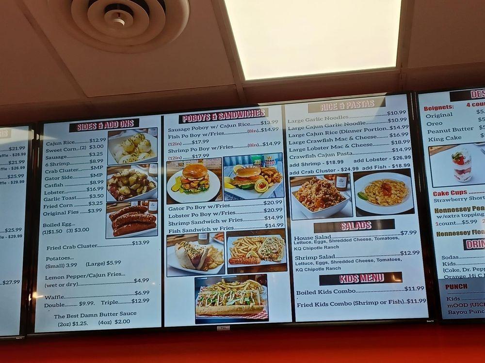 Menu at Krab Queenz restaurant, Inglewood