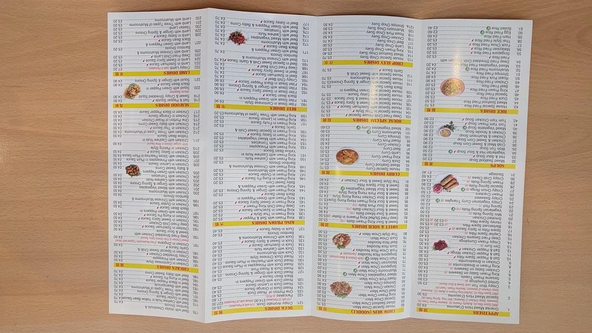Menu at Neighbours Food Bar, Morecambe
