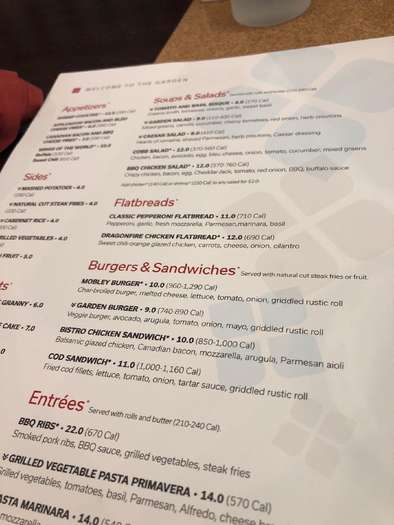 Menu at The Office Lounge @ The Hilton Garden Inn pub & bar, St. George