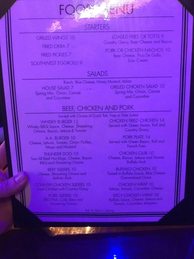 Menu at Whiskey Chicks pub & bar, Oklahoma City