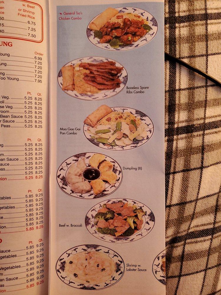 Menu at Wonder Wu restaurant, Indianapolis