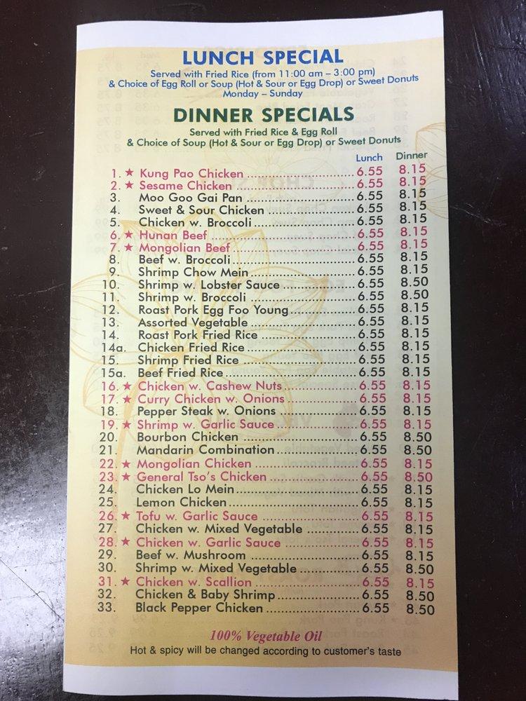 Menu at China Way Restaurant, Birmingham
