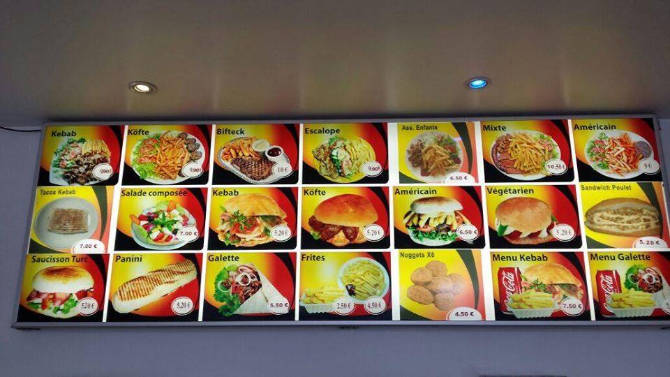 Menu au Jem's Kebab restaurant, La Roche-sur-Foron