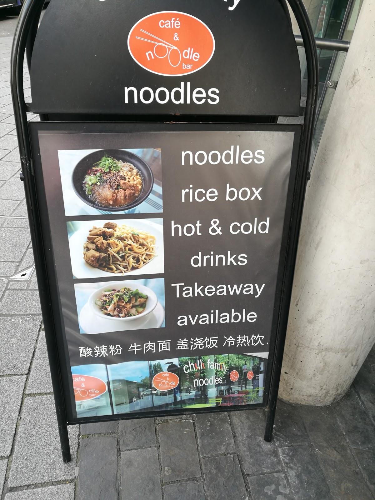 Menu at Chilli Family Noodles restaurant, Bath
