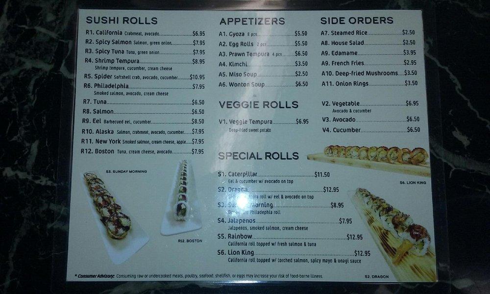 Menu at Maxi Teriyaki & Sushi restaurant, Cosmopolis