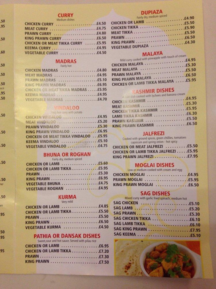 Menu at Raj Gate restaurant, London, 369 Prince Regent Ln