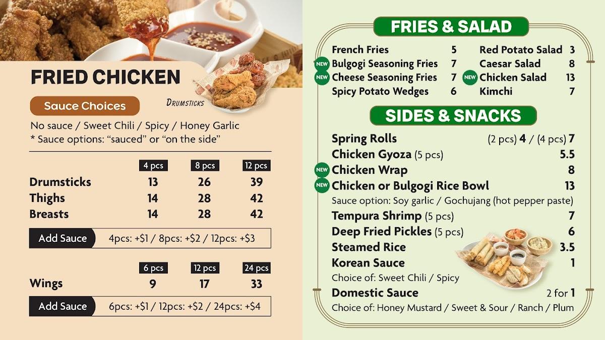 Menu at Bon chicken High River restaurant, High River