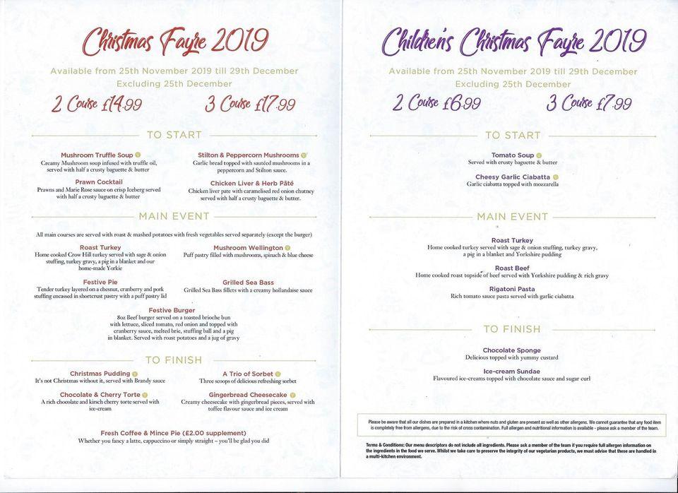 Menu at The Sunnyside Inn pub & bar, Nuneaton