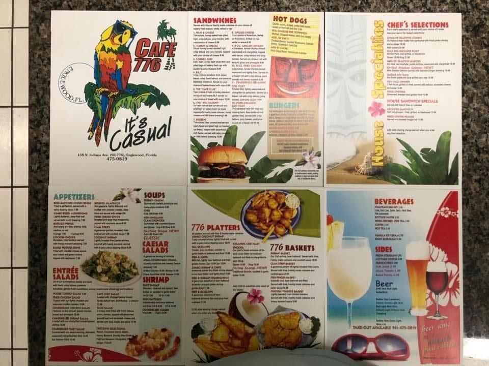 Menu at Cafe 776, Englewood