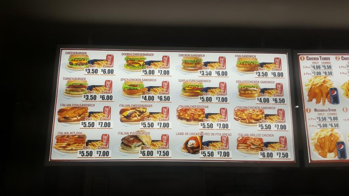 Menu at New York Fried Chicken, Pizza, and Platters restaurant, Plainfield