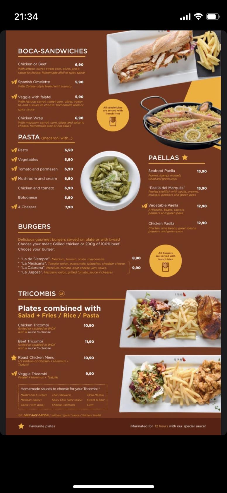 Menu at SMYRNA by Cem pub & bar, Barcelona