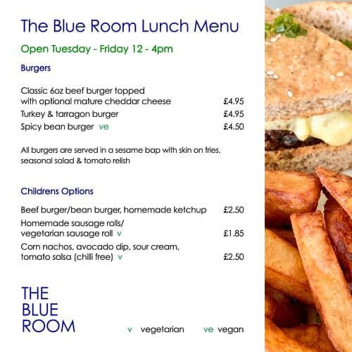 Menu at The Blue Room restaurant, London, Manwood Rd
