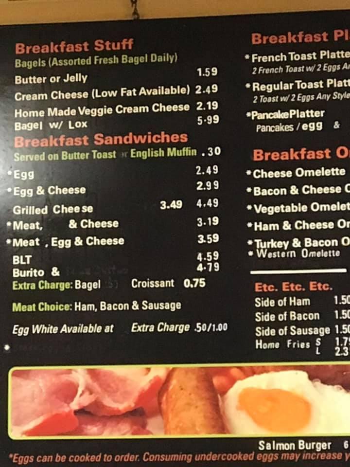 Menu at Uptown Cafe, Washington, One NoMA Station