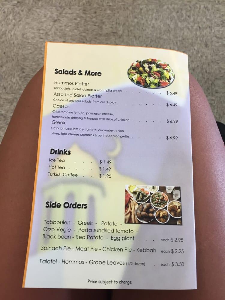 Menu at Oasis Market & Cafe, Cocoa