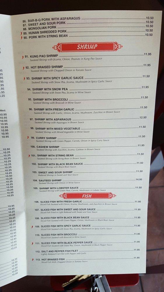 Menu at Chinese Dumpling House restaurant, Port Hueneme