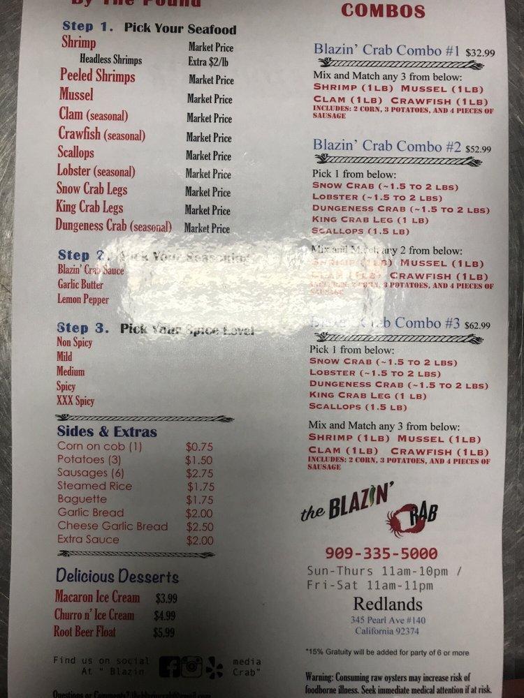 Menu at The Blazin Claw Redlands pub & bar, Redlands