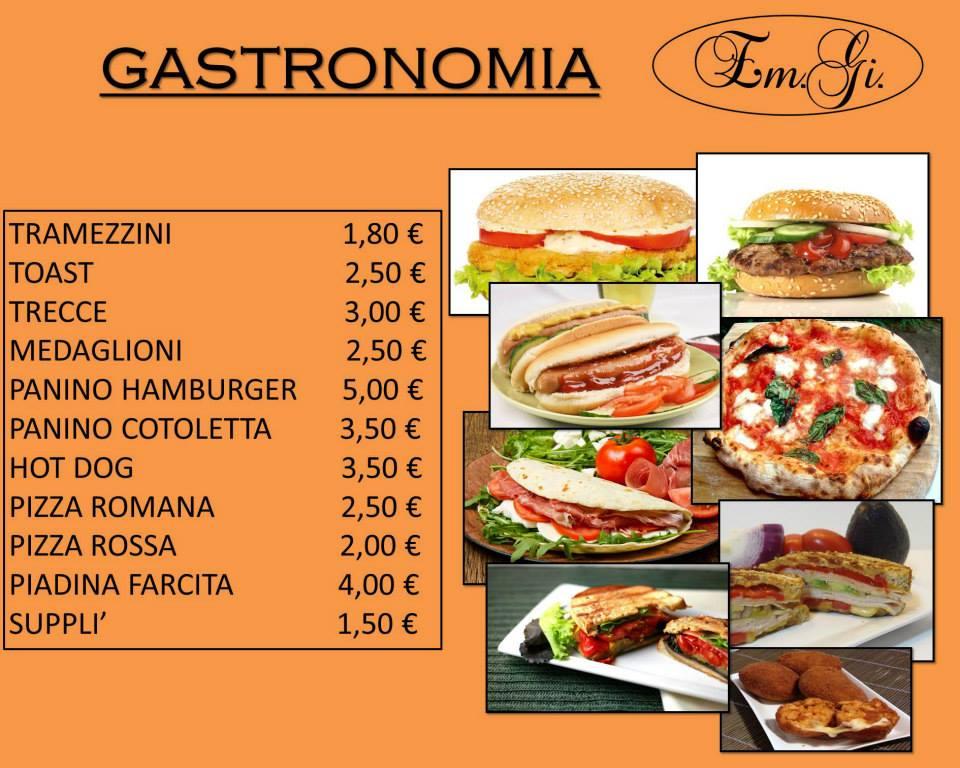 Menu at Snack Bar Em. Gi, Rome