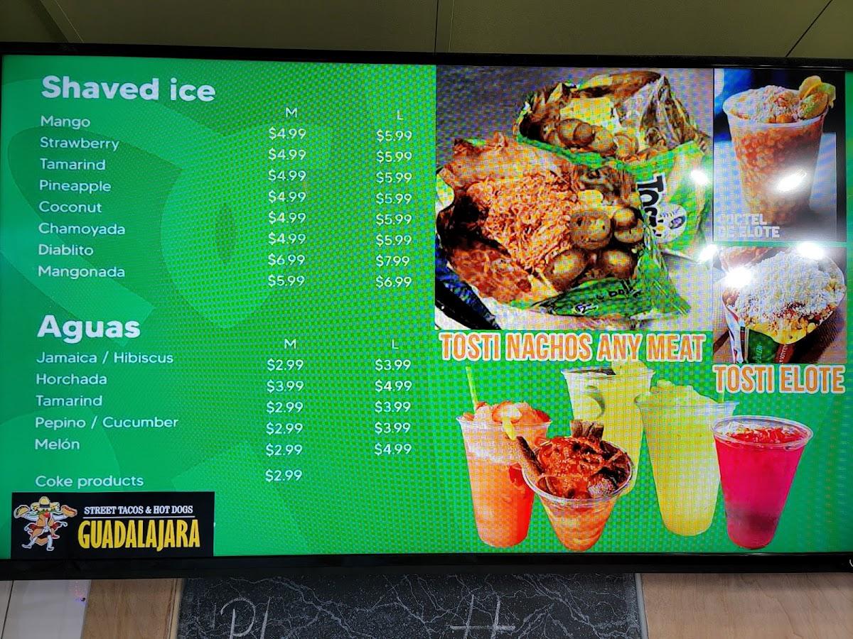 Menu at GUADALAJARA STREET TACOS & HOTDOGS restaurant, Sierra Vista