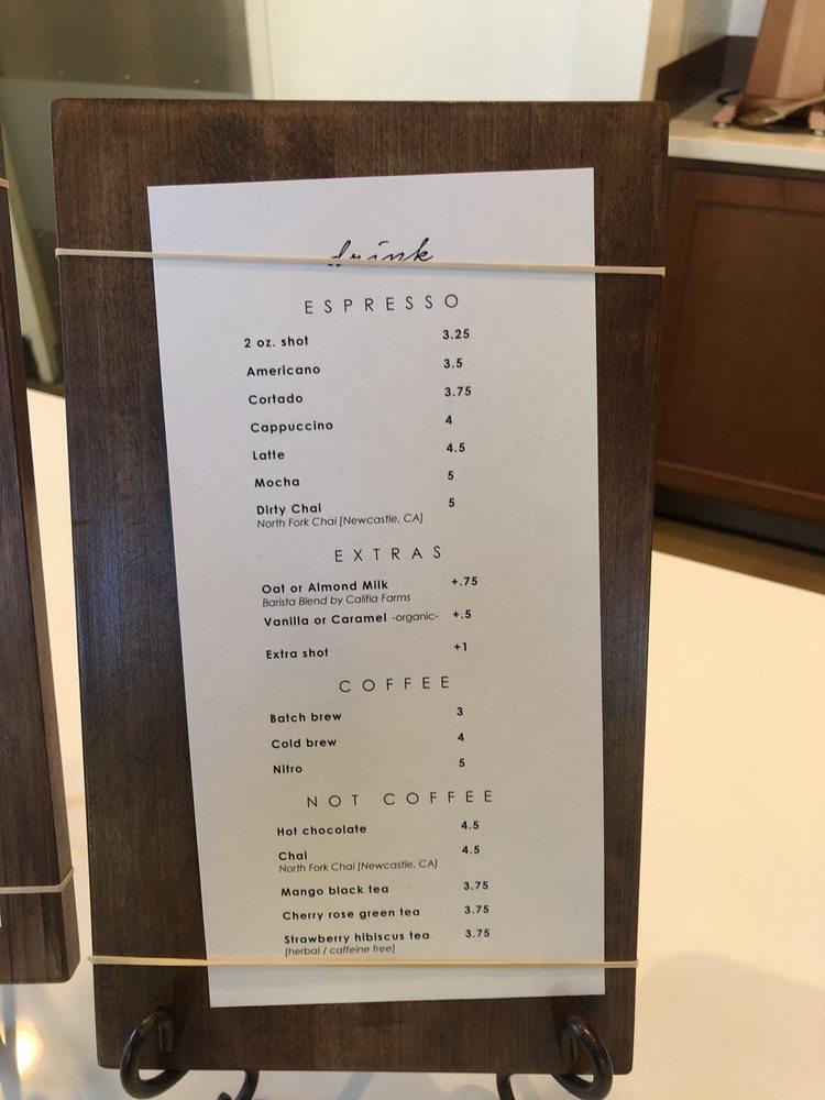 Menu at Goodside Coffee restaurant, Sacramento
