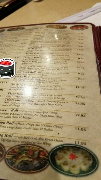 Menu at Kintaro Sushi Bar, Elk Grove
