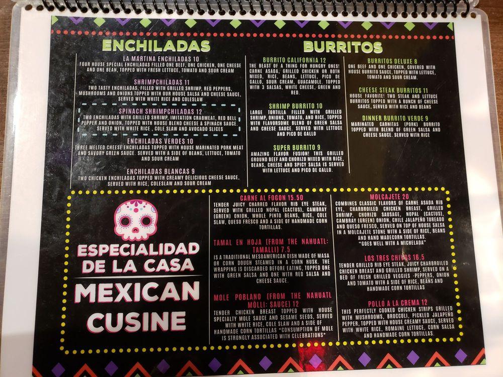 Menu at El Fogon restaurant, West Des Moines
