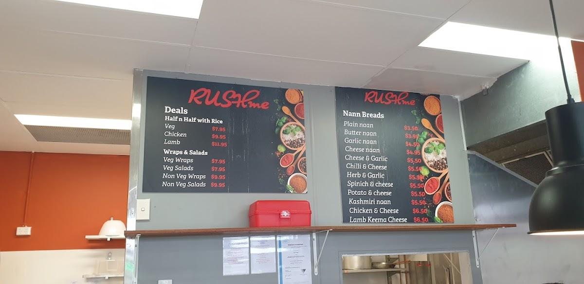 Menu at RUSHme Indian continental Takeaway, Northgate