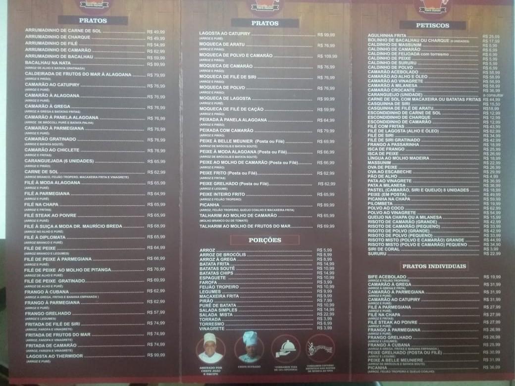 Menu em Panela Alagoana restaurante, Maceió