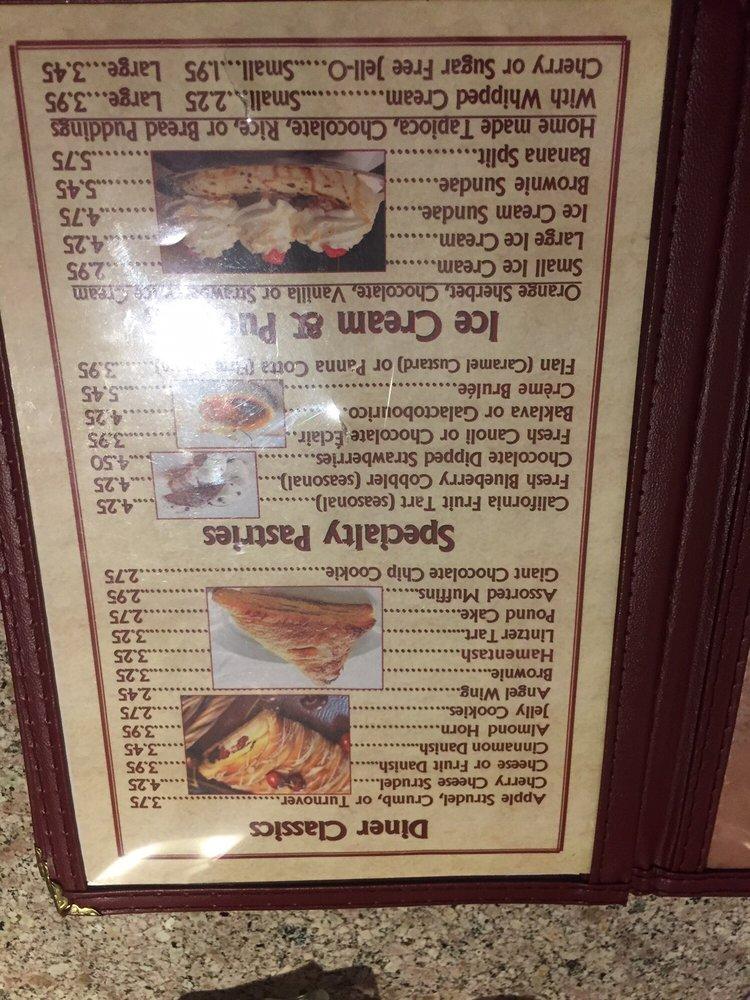 Menu at The Edison Diner restaurant, Edison