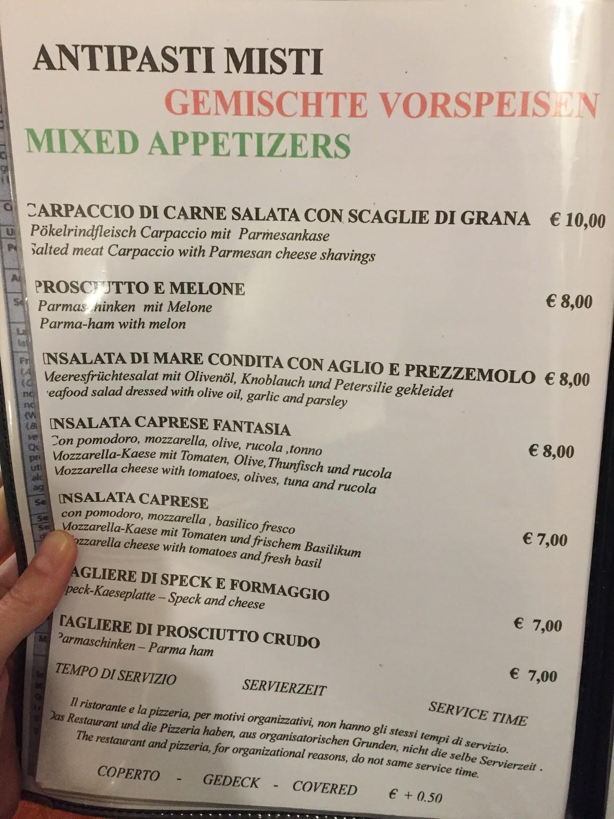 Menu da Bar Spaghetteria Da Titano Di Fort Enea, Limone Sul Garda