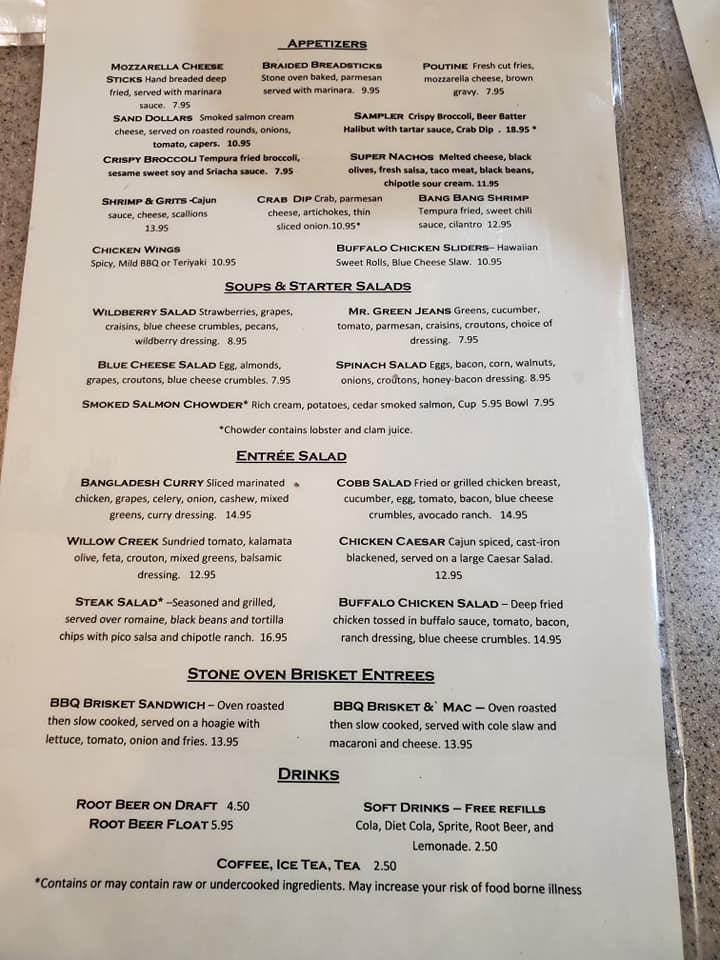 Menu at Cadillac Cafe, Meadow Lakes