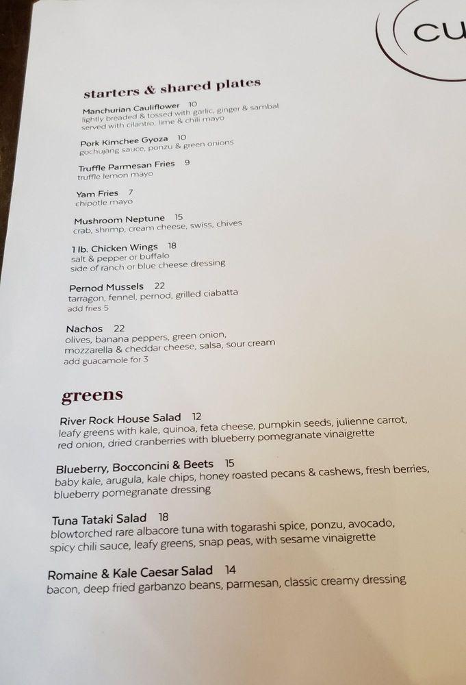 Menu at Curve Lounge pub & bar, Richmond