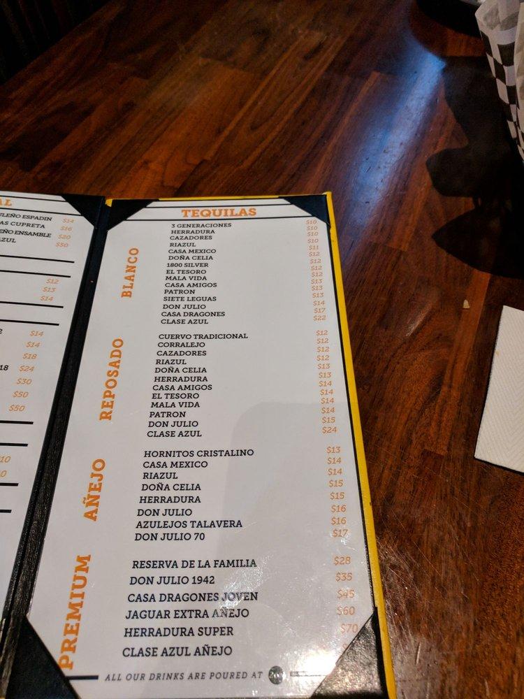 Menu at Frida Mexican Cuisine restaurant, Torrance, Del Amo Cir N