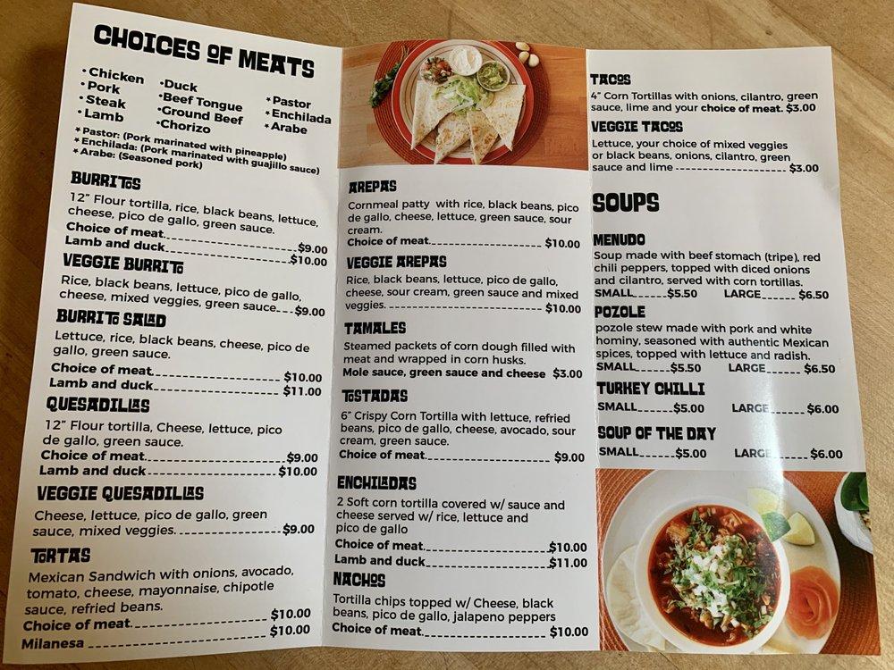 Menu at Taco Palace restaurant, North Branford