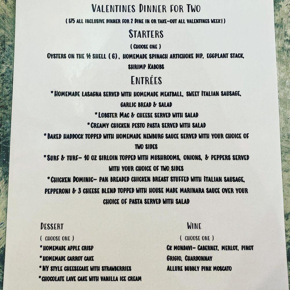 Menu at Little Anthony's Seafood Emprm pub & bar, Winchendon