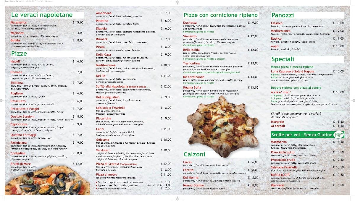 Menu da Pizzeria Lucia Dal 1987, Paullo