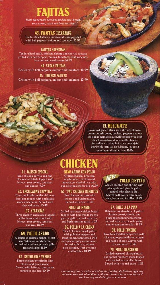 Menu at RANCHO FIESTA restaurant, Mansfield, S Trimble Rd