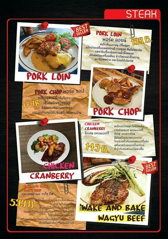 Menu at Burgers & Grill by Wake and Bake restaurant, Nakhon Pathom