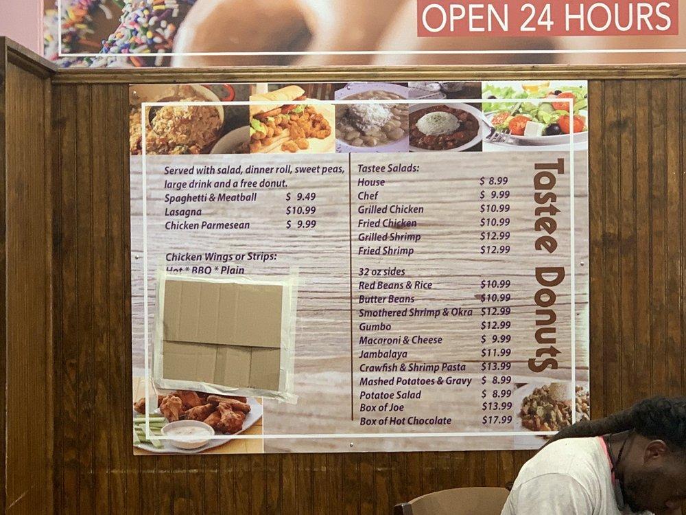 Menu at Tastee Donuts restaurant, Kenner, Loyola Dr # 2