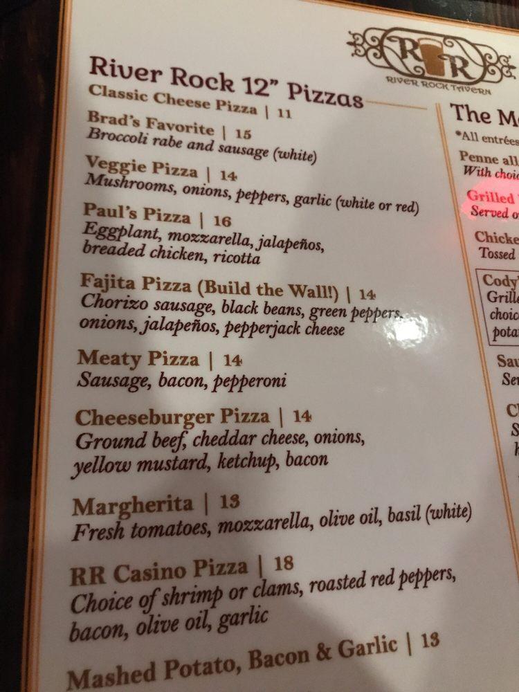 Menu at River Rock Tavern pub & bar, Derby