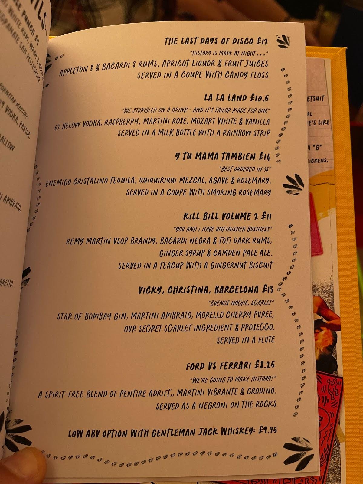 Menu at The Little Scarlet Door pub & bar, London