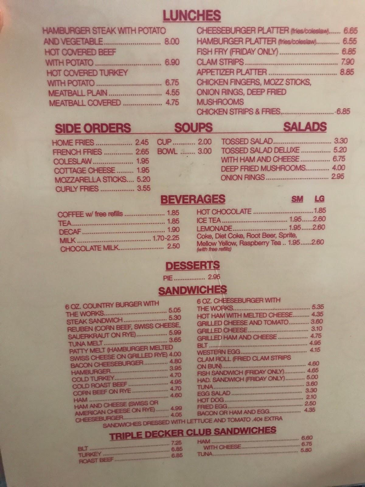 Menu at Country Kitchen restaurant, Rome, Martin St