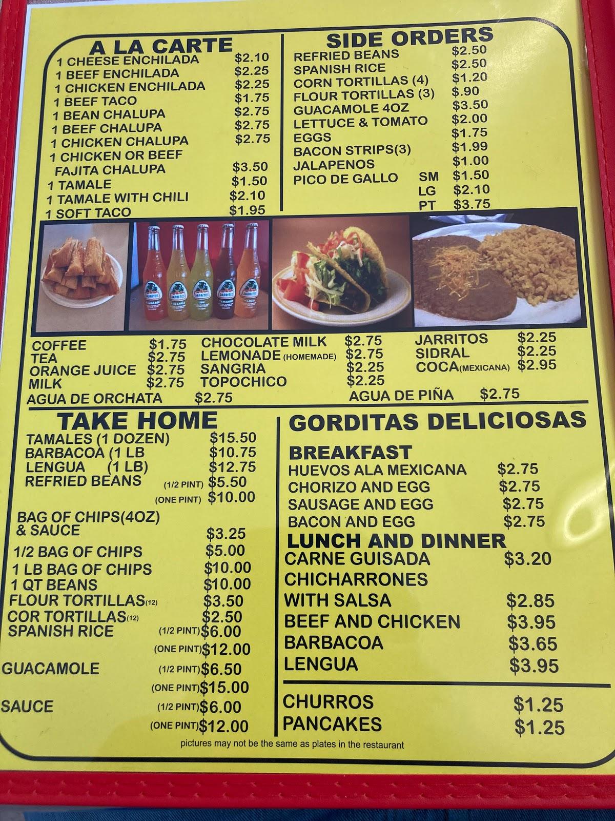 Menu at Bigotes restaurant, Arlington, E Abram St